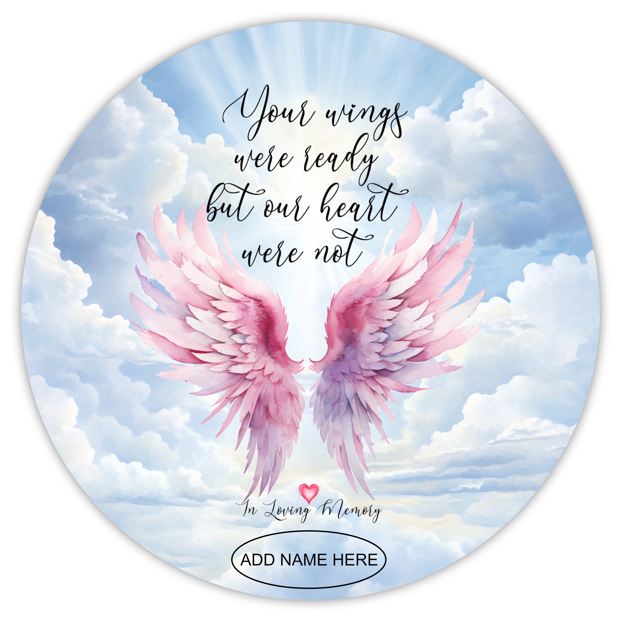 Angel Memorial Ornament PNG Personalized Remembrance - Etsy