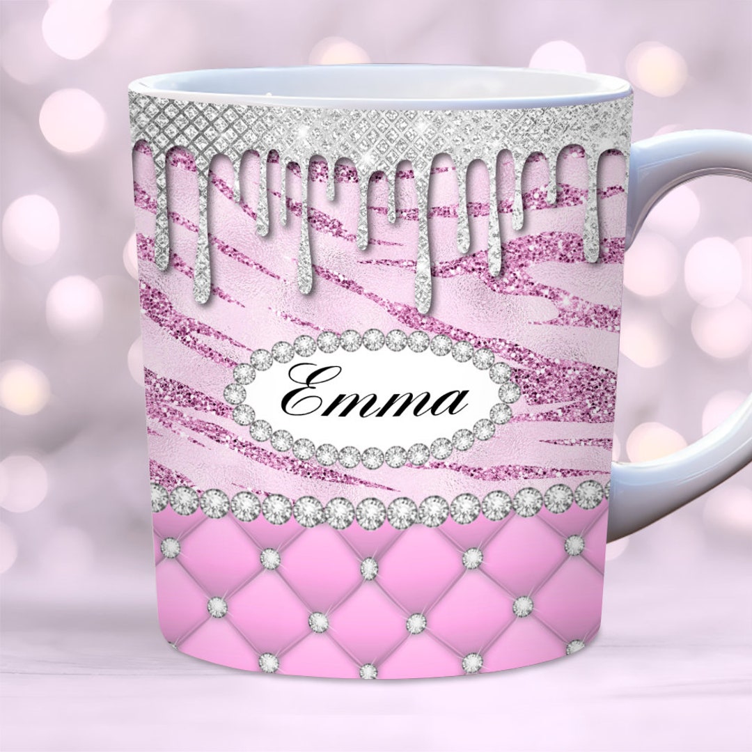 Personalized Mug Wrap, PNG, 11oz and 15 Oz Mug Design, Add Your Name ...