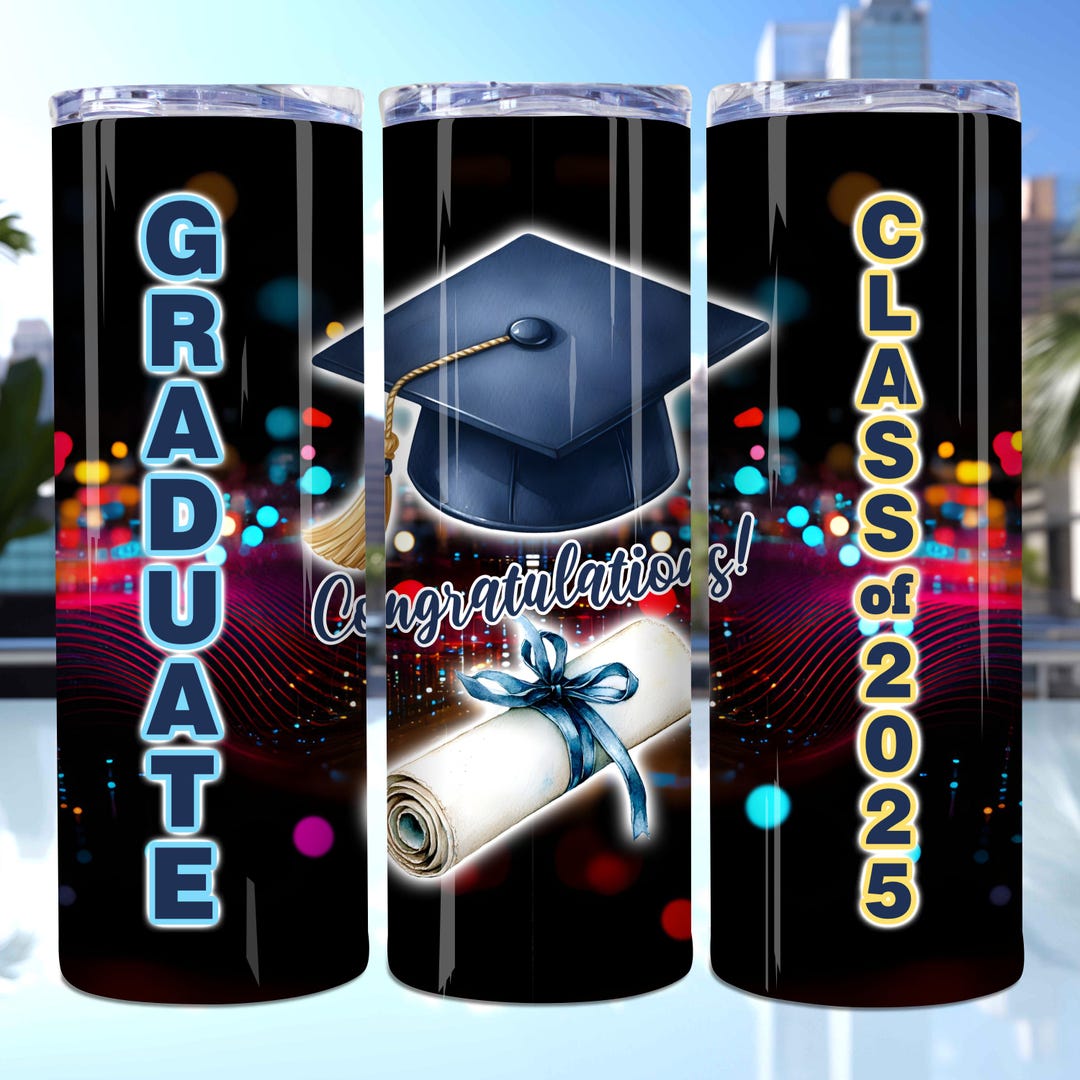 High Tech Graduation Tumbler Wrap, Graduate Class of 2025 Tumbler Wrap ...
