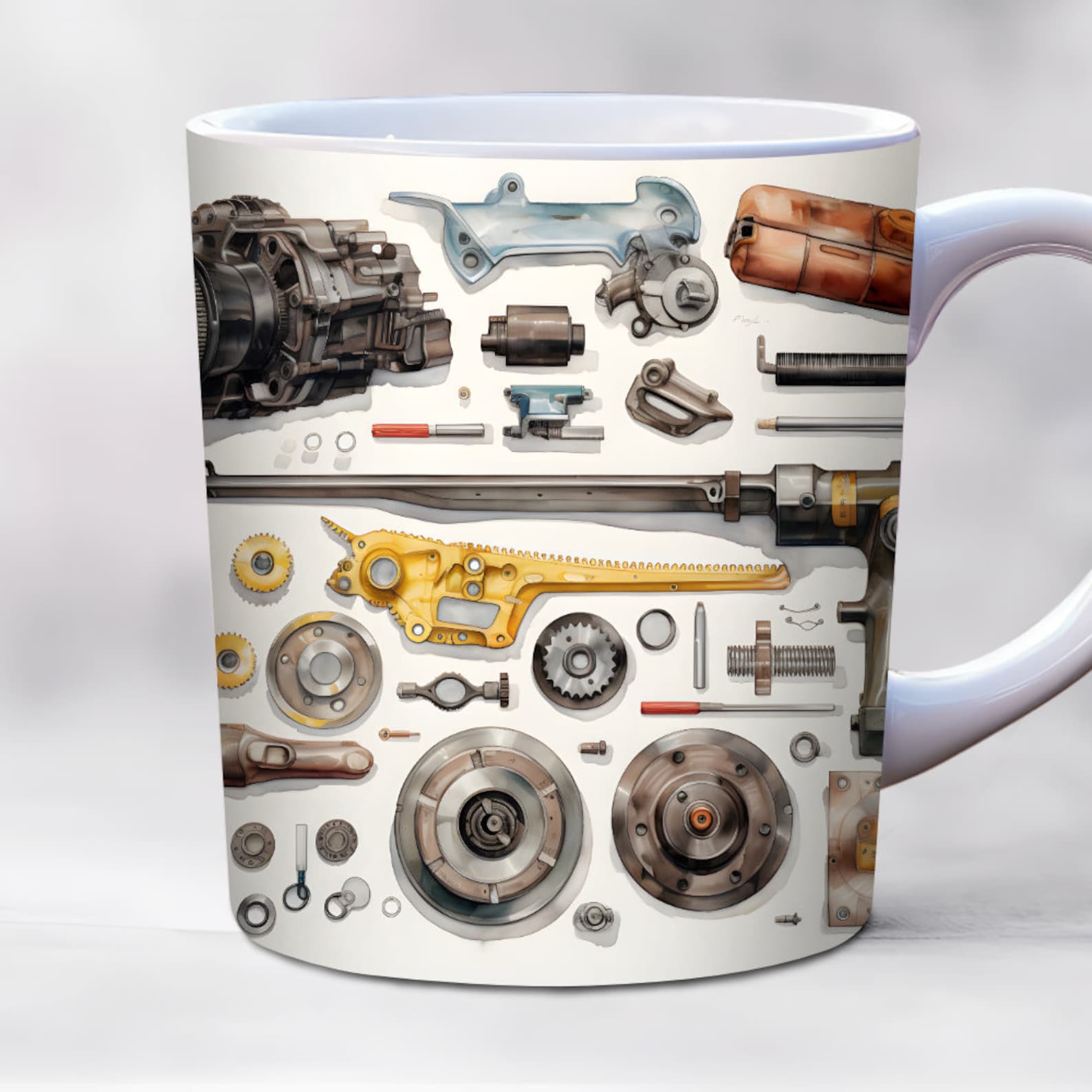 Mechanic Tools Mug Wrap PNG, 11oz and 15oz Mug Wrap Template, Teacher ...