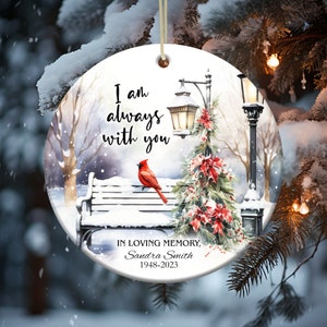 Cardinal Memorial Ornament PNG, Personalized Remembrance Ornament, Add ...