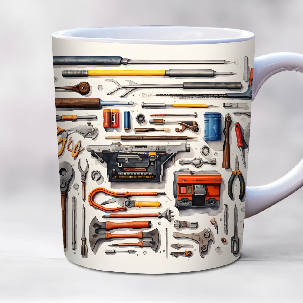 Mechanic Tools Mug Wrap Bundle PNG, 11oz and 15oz Mug Wrap Template ...