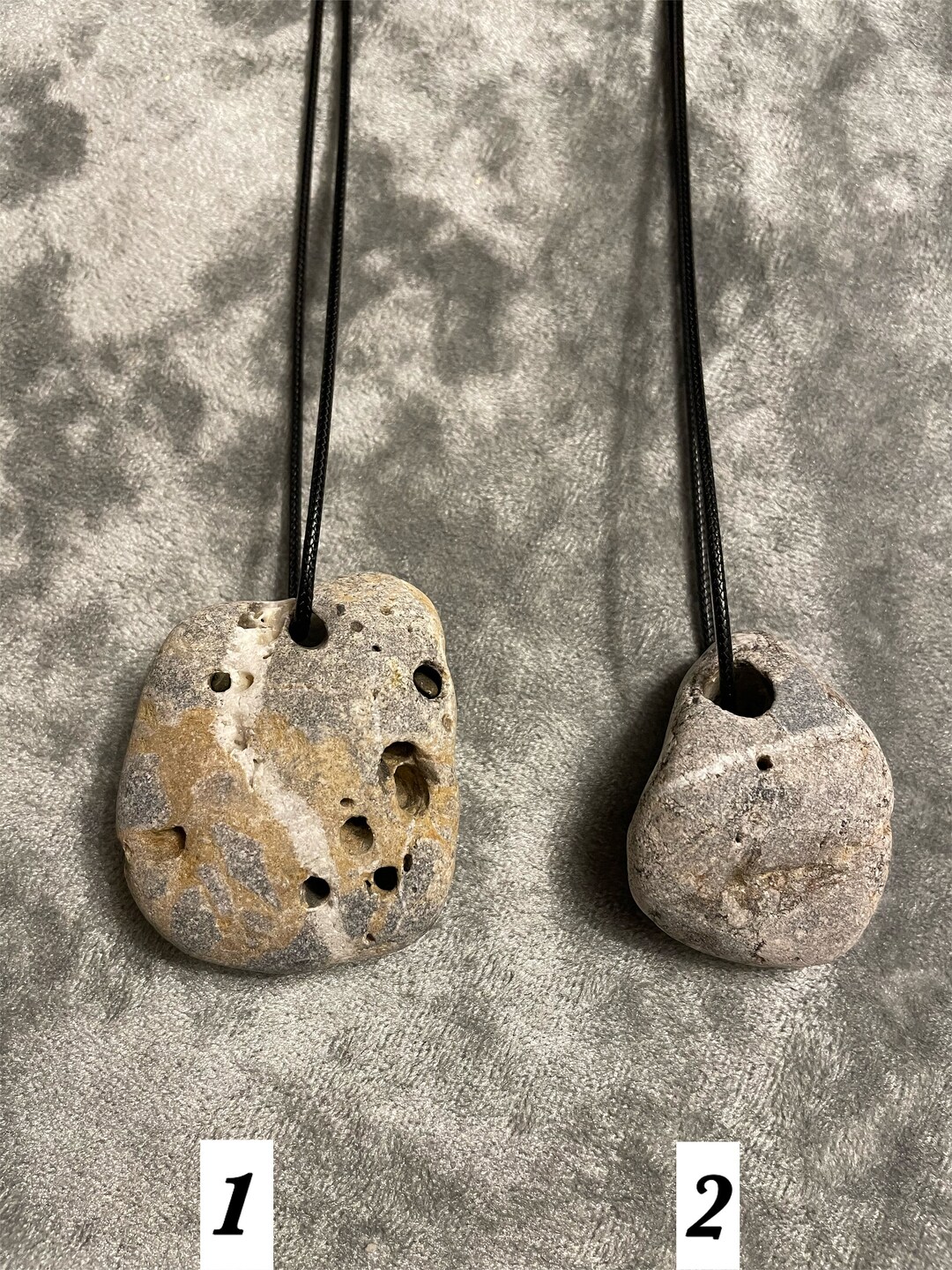 Authentic Welsh Hag Stone Wishing Stone Necklace CHOOSE ONE Adder Stone ...