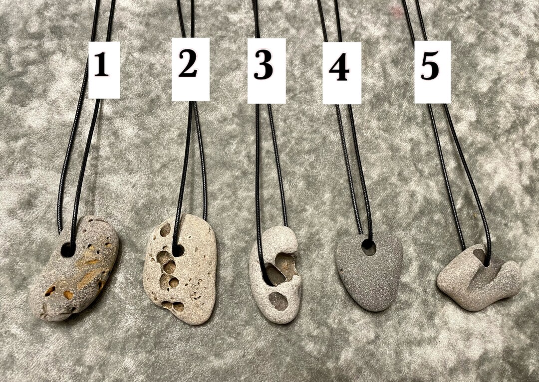 Authentic Welsh Hag Stone Necklace CHOOSE ONE Adder Stone Fairy Stone ...