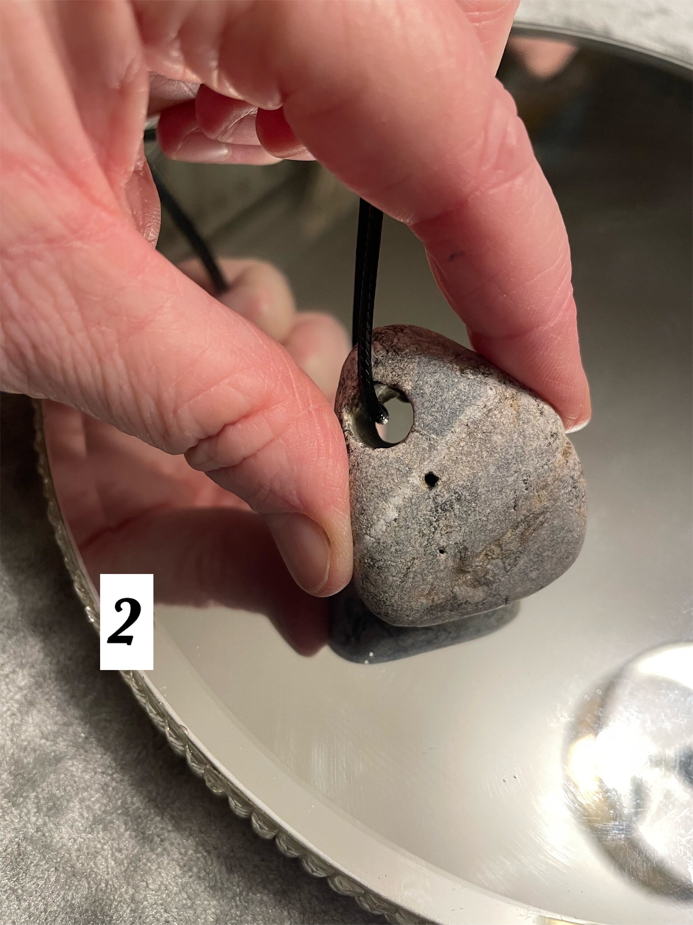 Authentic Welsh Hag Stone Wishing Stone Necklace CHOOSE ONE Adder Stone ...