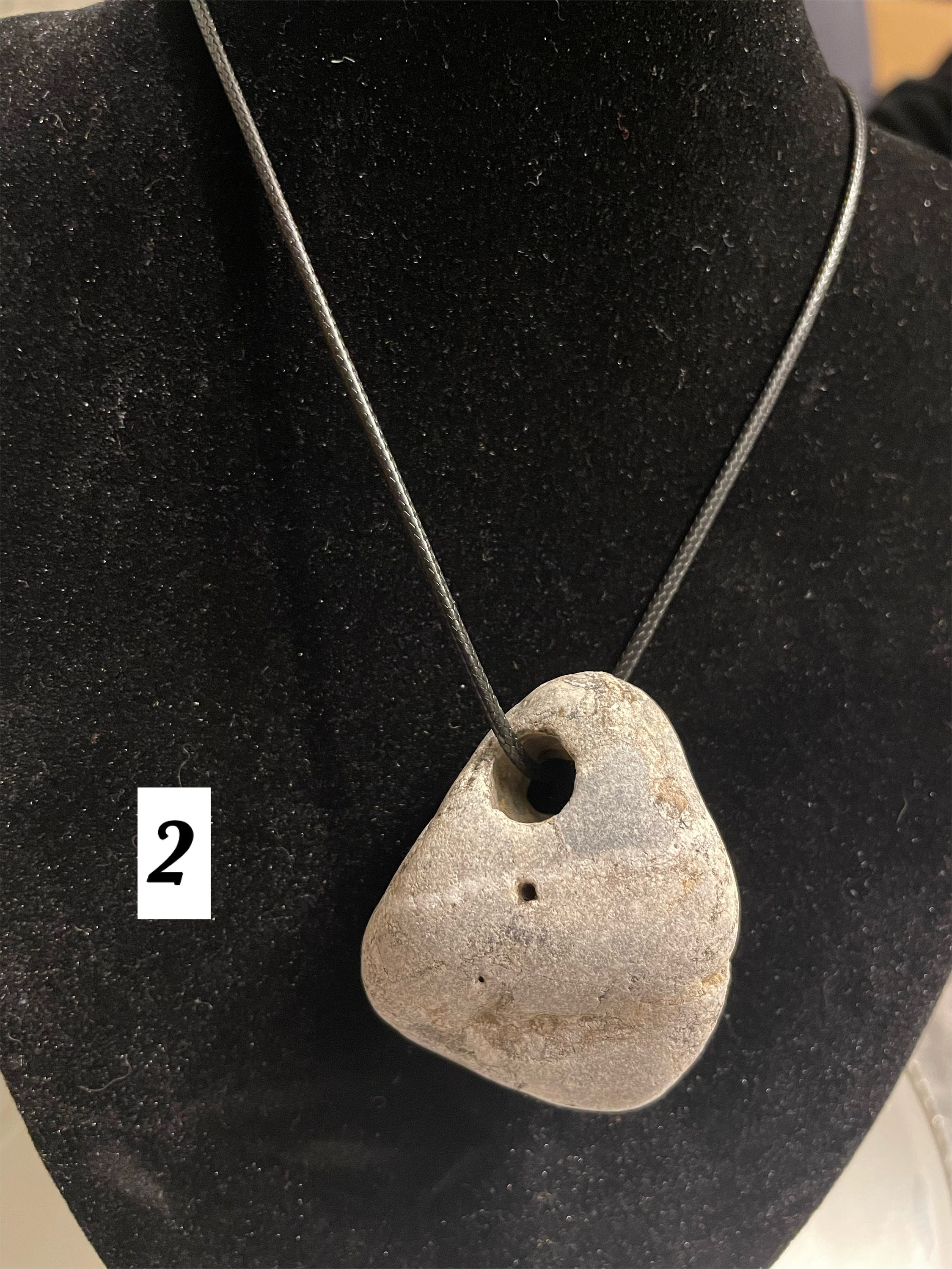 Authentic Welsh Hag Stone Wishing Stone Necklace CHOOSE ONE Adder Stone ...