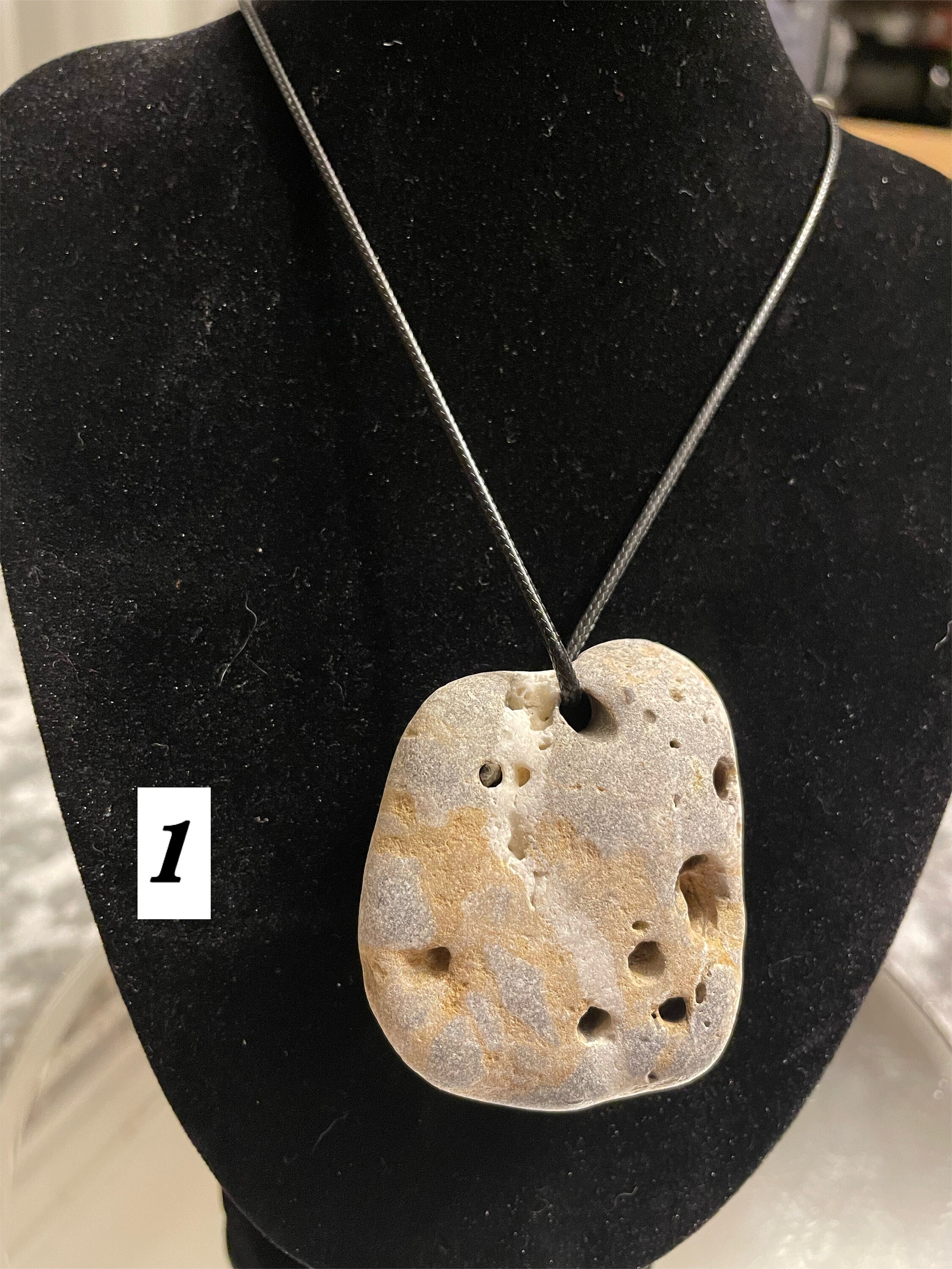 Authentic Welsh Hag Stone Wishing Stone Necklace CHOOSE ONE Adder Stone ...