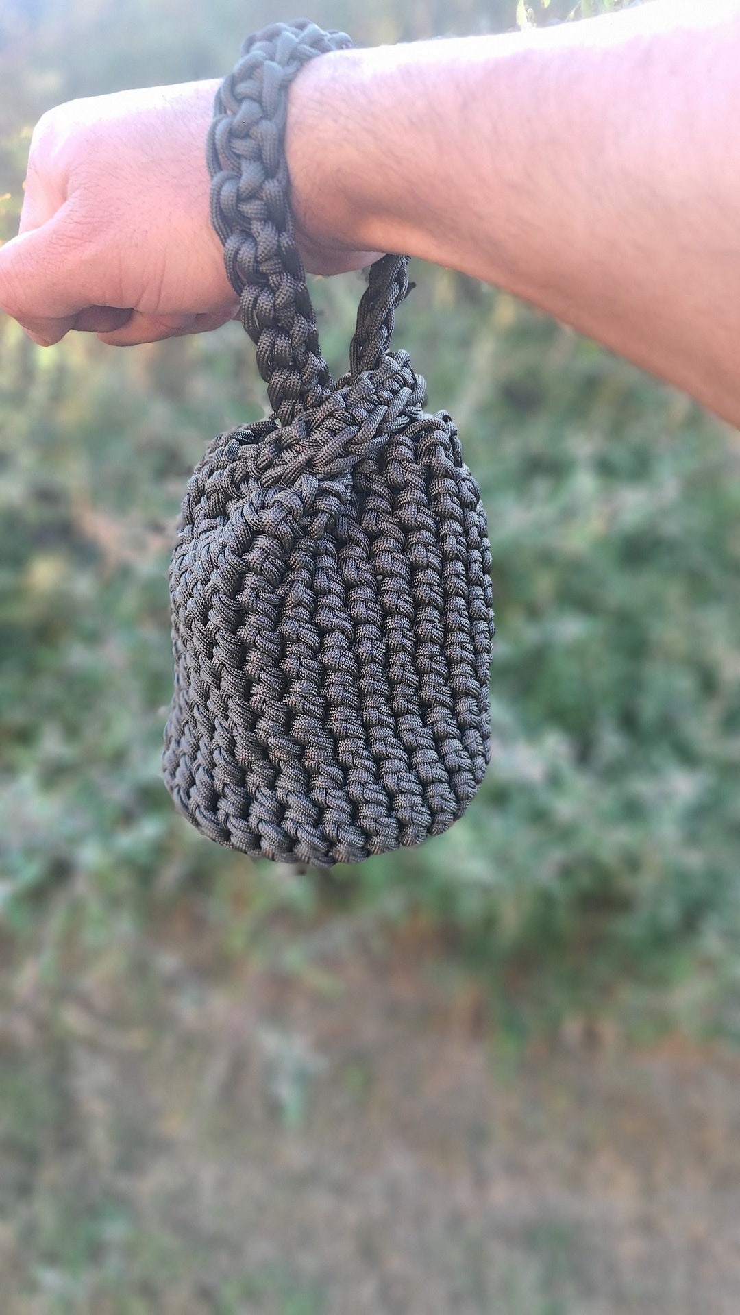 Paracord Knot Bag, Japanese Knot Bag, Wrist Knot Bag, EDC Bag, Survival ...