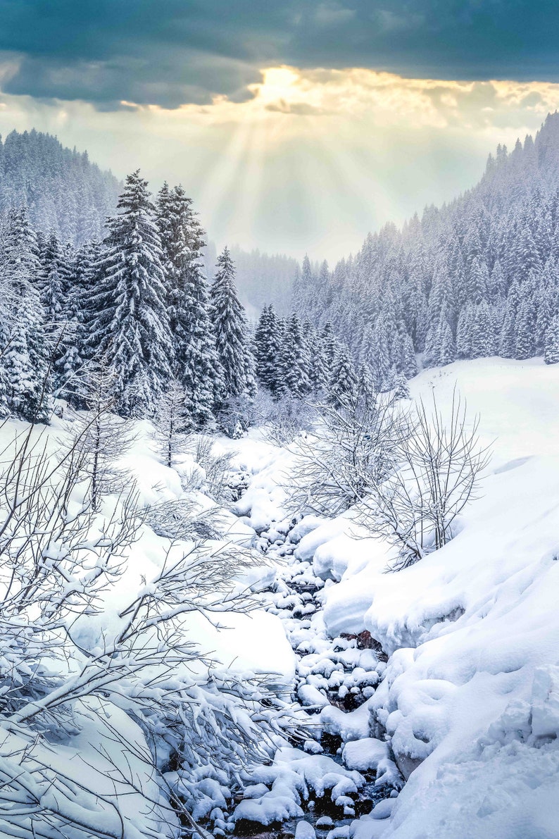 Snow Landscape Austria, Winter Scenery - Etsy