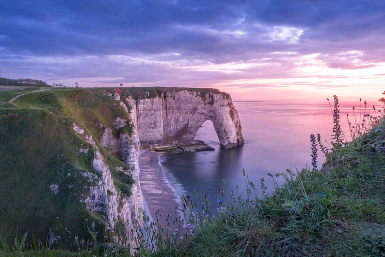 Étretat Normandy Arches & Cliffs Sunset France - Etsy
