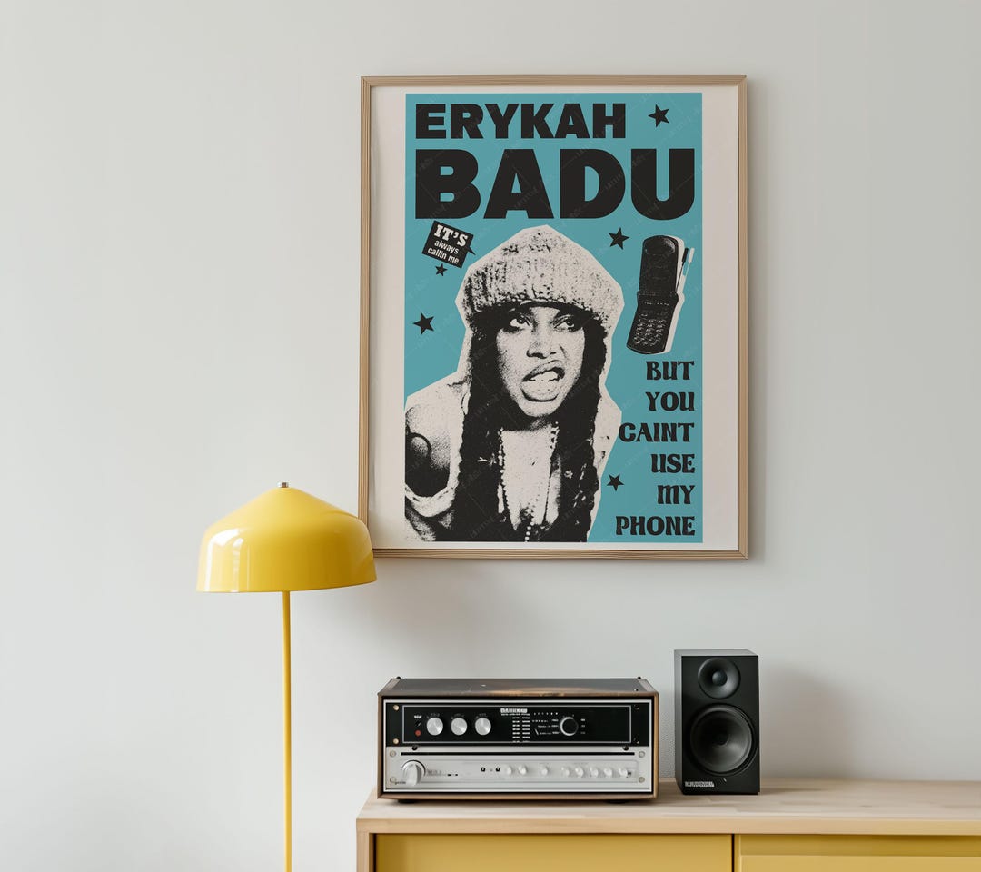 Vintage Aesthetic Erykah Badu Digital Download Poster, Vintage Wall Art ...