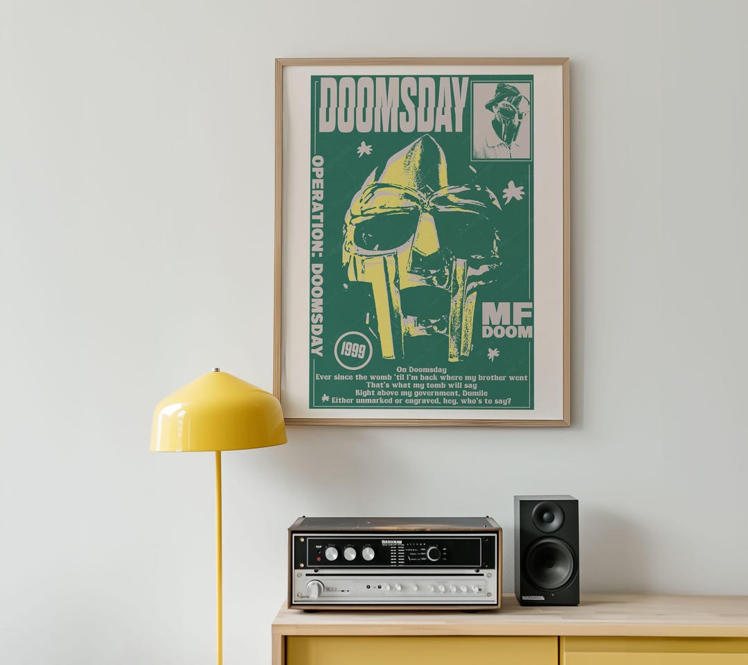 Vintage Aesthetic MF DOOM Digital Download Poster, Vintage Wall Art ...