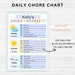 Kids Chore Chart Editable Daily Routine Responsibility Chart Kids Daily ...