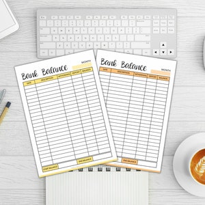 Bank Balance Tracker Finance Tracker Finance Log Saving Tracker Banking ...