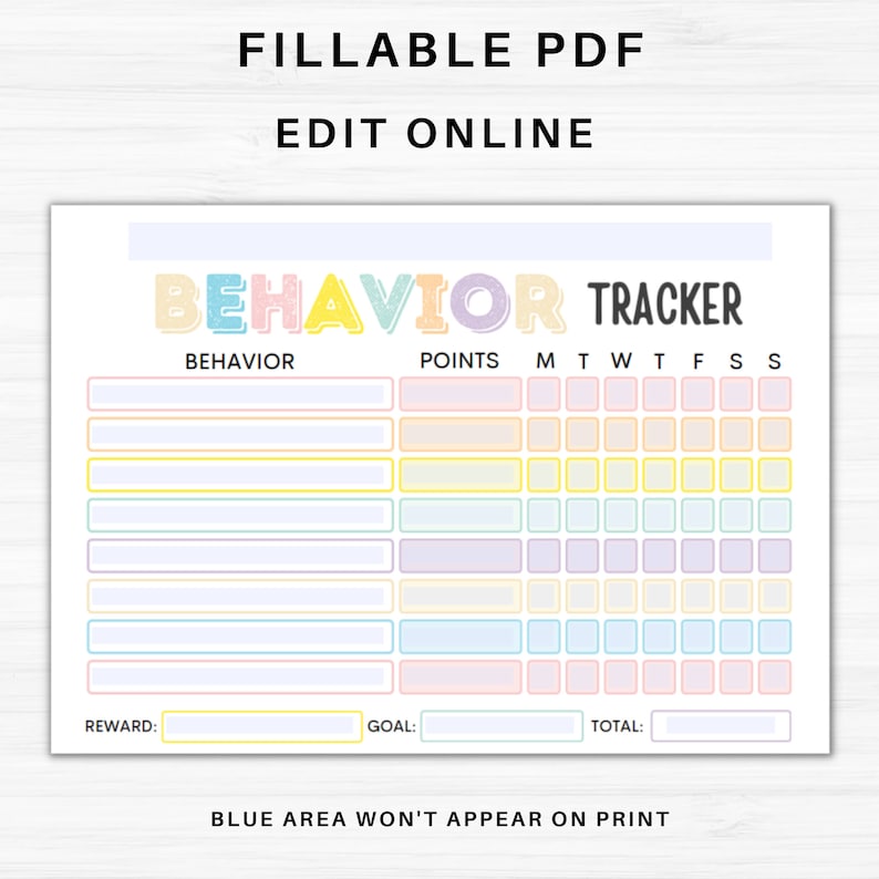 Behavior Reward Chart for Kids | Good Behavior Tracking | Children ...