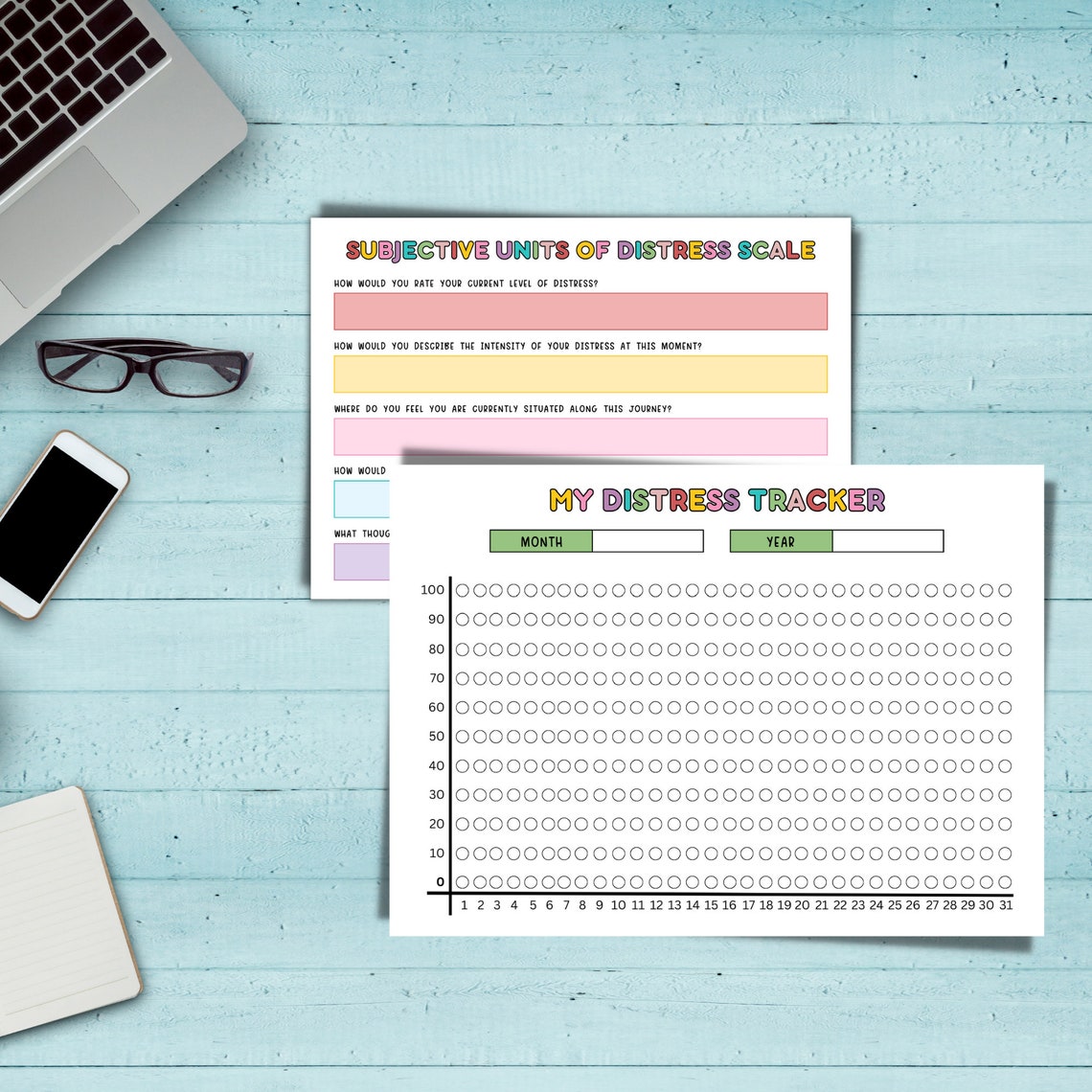 Subjective Units of Distress Scale SUDS Rating Scale Thermometer ...