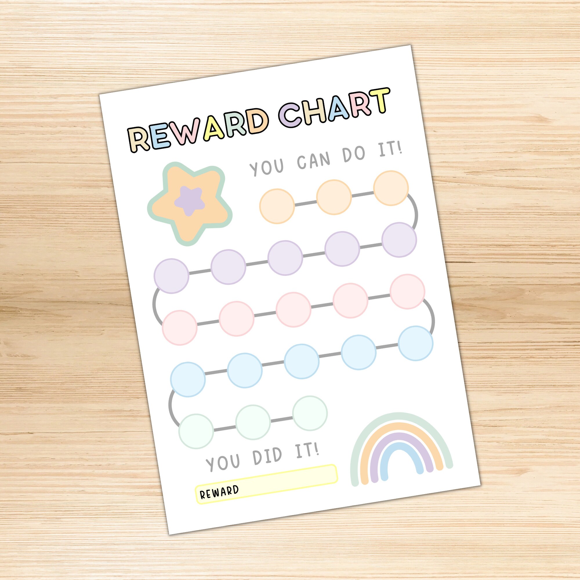 Kids Reward Chart Editable How to Earn Money Chore Chart - Etsy