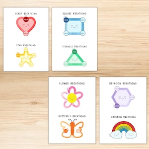 Breathing Cards Printable Exercise Activity Cards Calm Down Corner ...