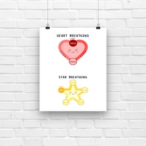 Breathing Cards Printable Exercise Activity Cards Calm Down Corner ...
