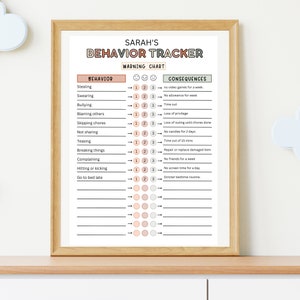 Behavior Reward Chart for Kids | Good Behavior Tracking | Children ...