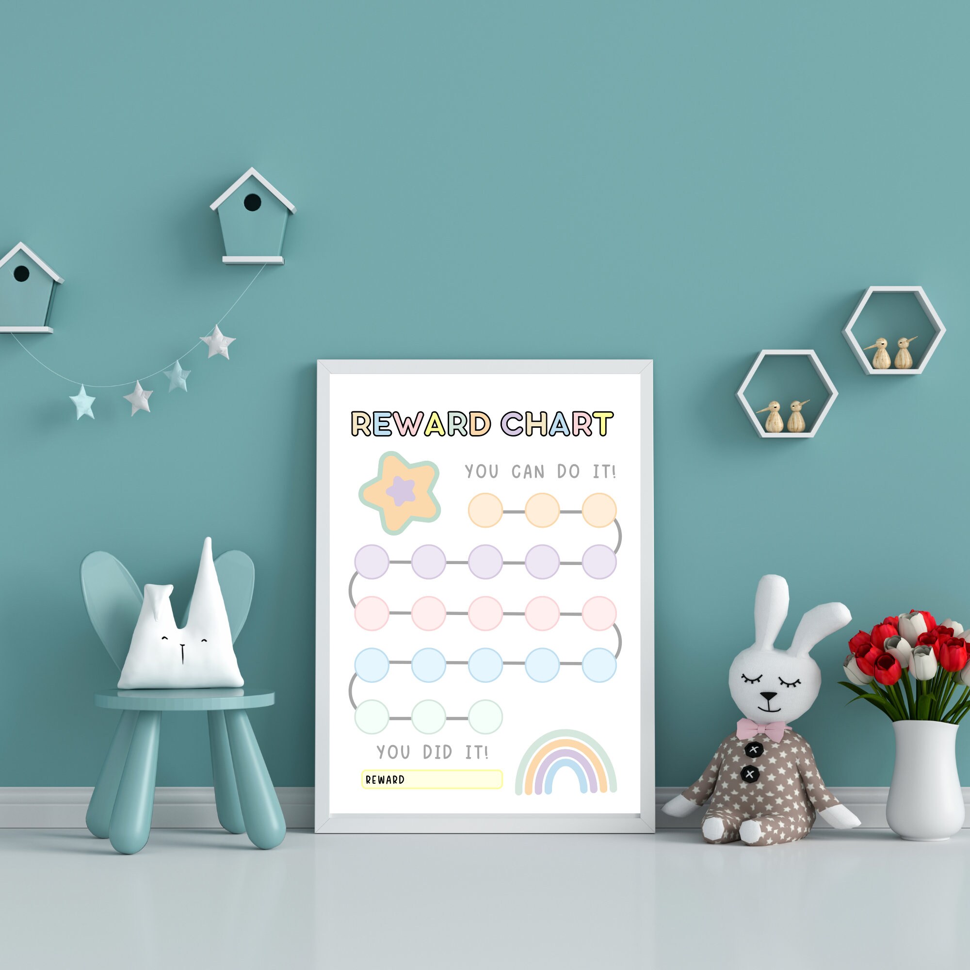 Kids Reward Chart Editable How to Earn Money Chore Chart - Etsy