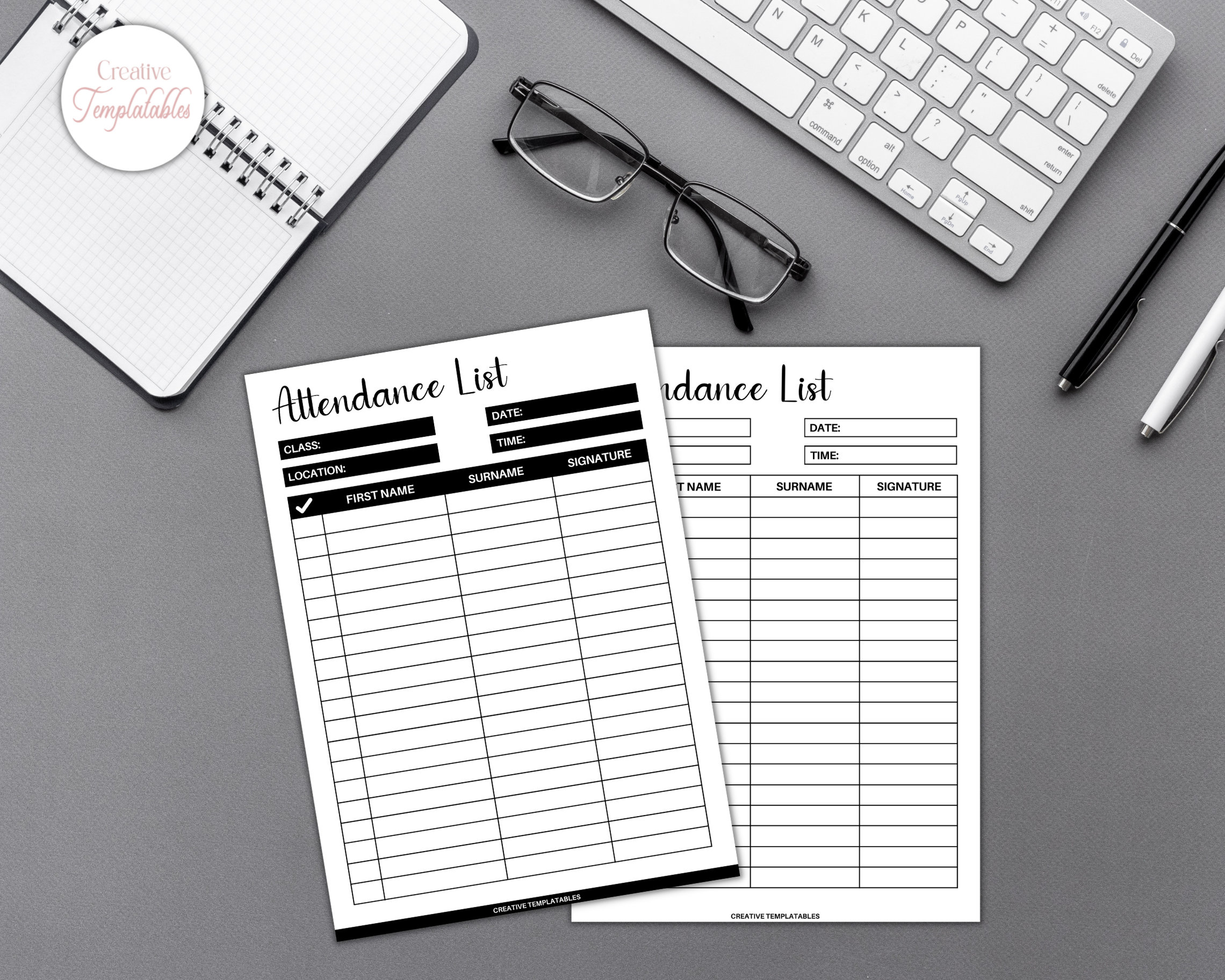 Attendance List Printable Attendence Tracker Attendance Management Log ...
