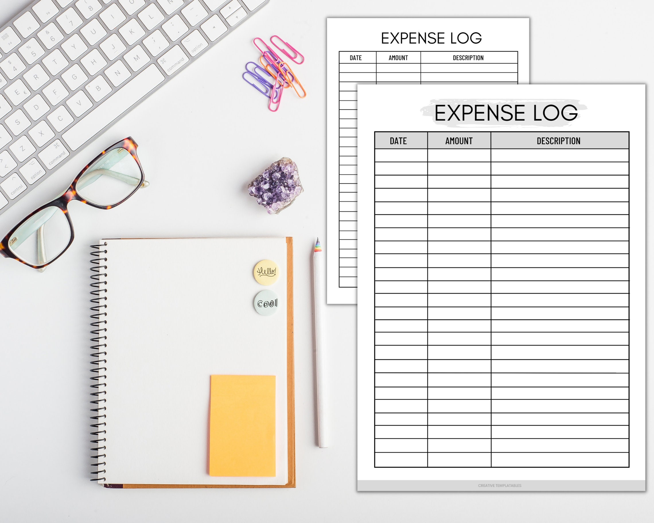 Expense Tracker Printable Spending Tracker Expense Log Purchase Log ...