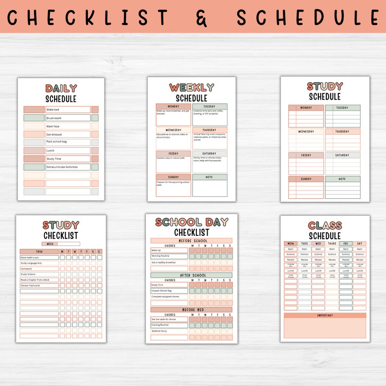 Back to School Printable Planner Home School Planner for Kids Kids ...