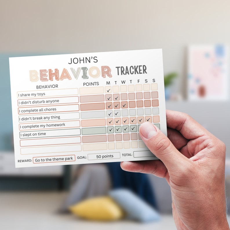 Behavior Reward Chart for Kids | Good Behavior Tracking | Children ...