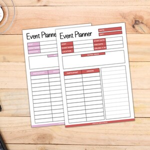 Event Planner | Event Tracker | Printable Event Planning Template ...