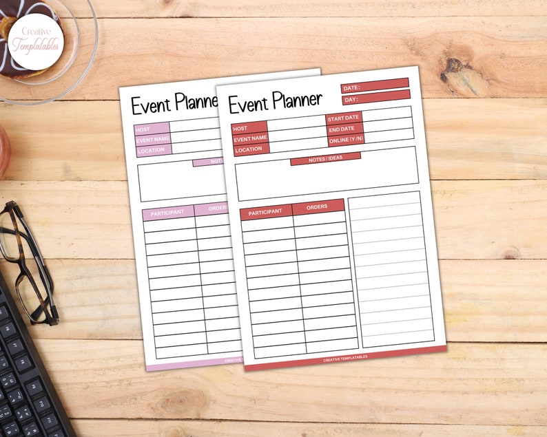 Event Planner | Event Tracker | Printable Event Planning Template ...