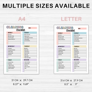 Cleaning Planner | Kids Chore Chart Editable | Cleaning Schedule for ...