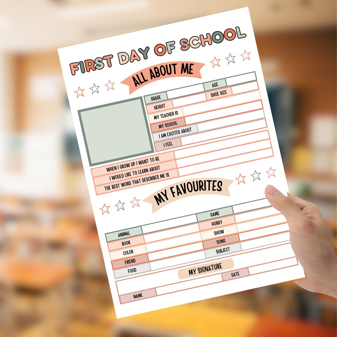 First Day of School Sign Editable Back to School Sign Start of School ...