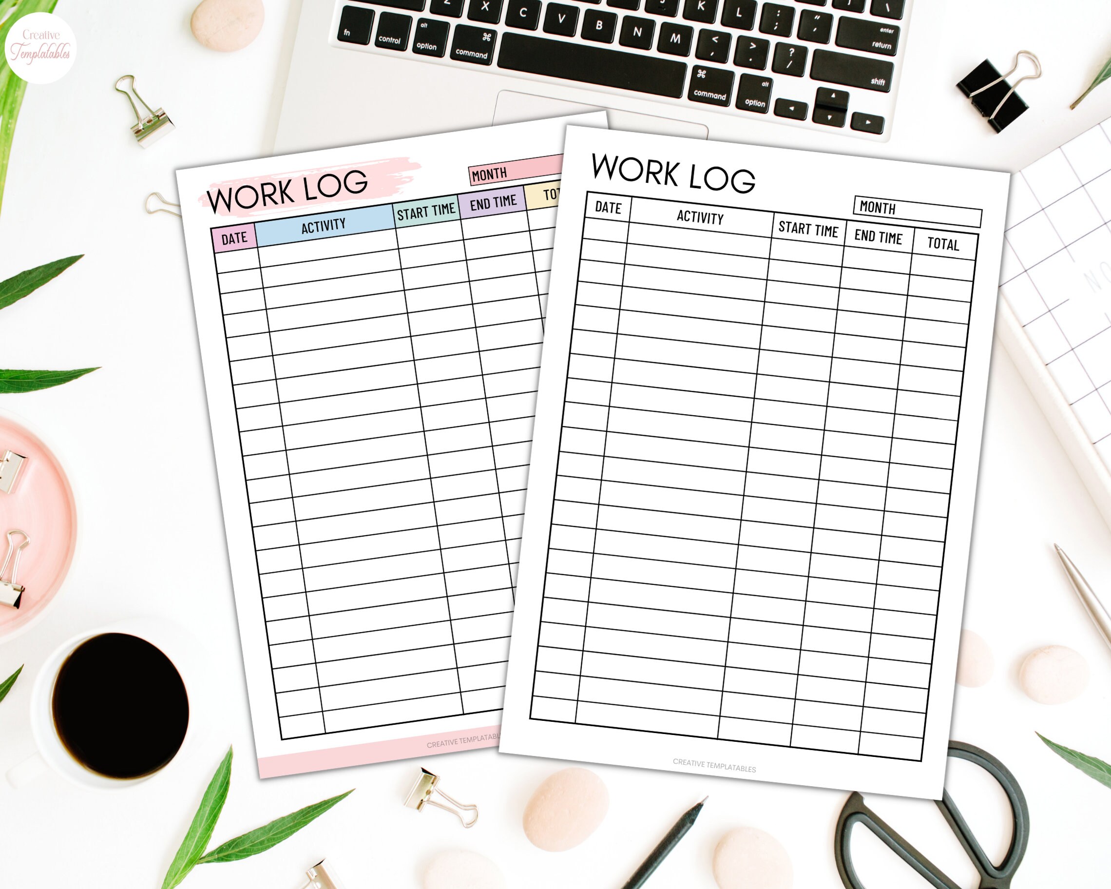 Work Log | Working Hours Log | Activity Tracker | Task Tracker | Work ...