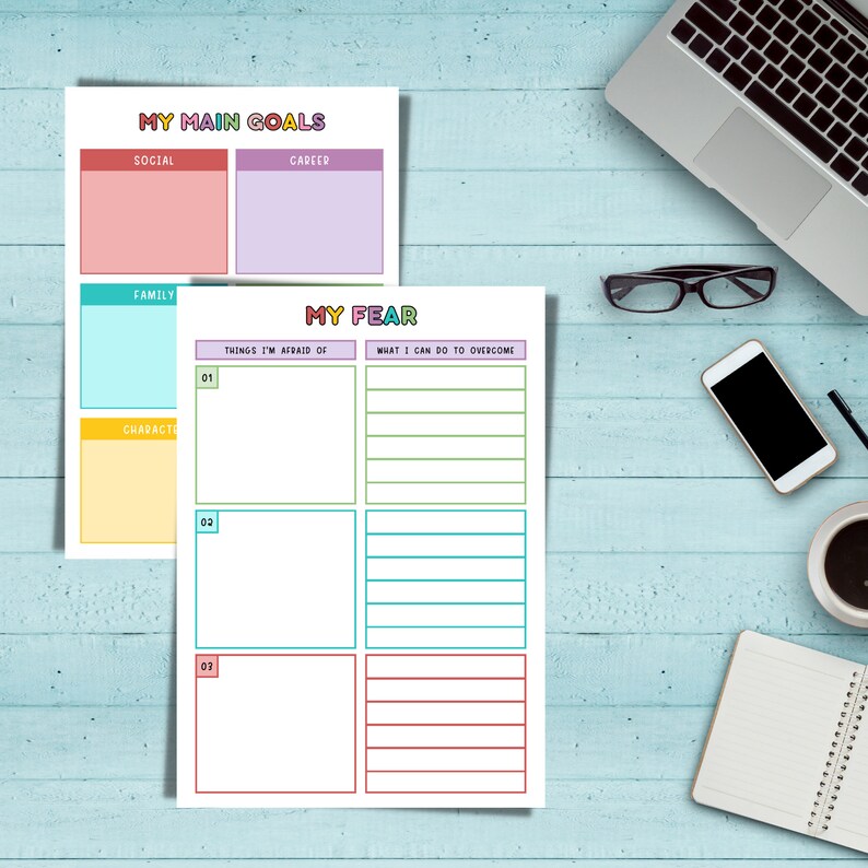 Self-esteem Journal Printable Self-confidence Planner Mental Health Log ...