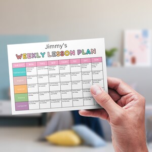 Weekly Lesson Plan Editable | Lesson Planner | Homeschool Teacher ...