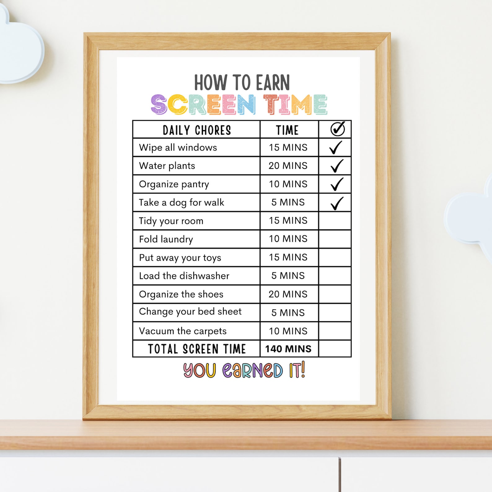 How to Earn Screen Time With Screen Bucks | Editable Allowance Chore ...