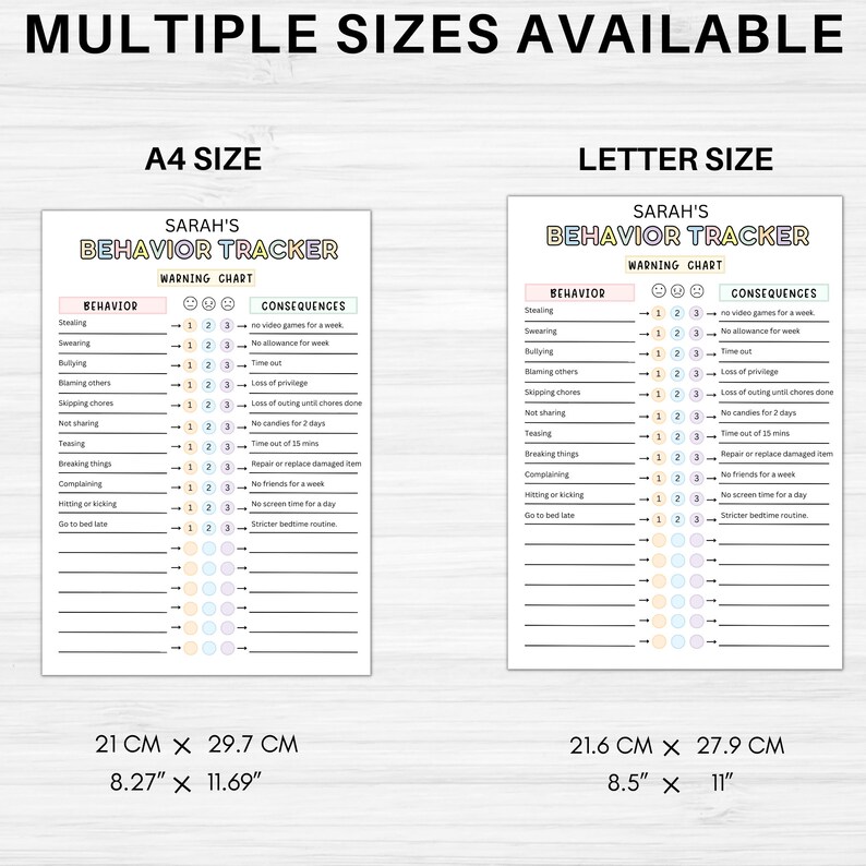 Behavior Reward Chart for Kids | Good Behavior Tracking | Children ...