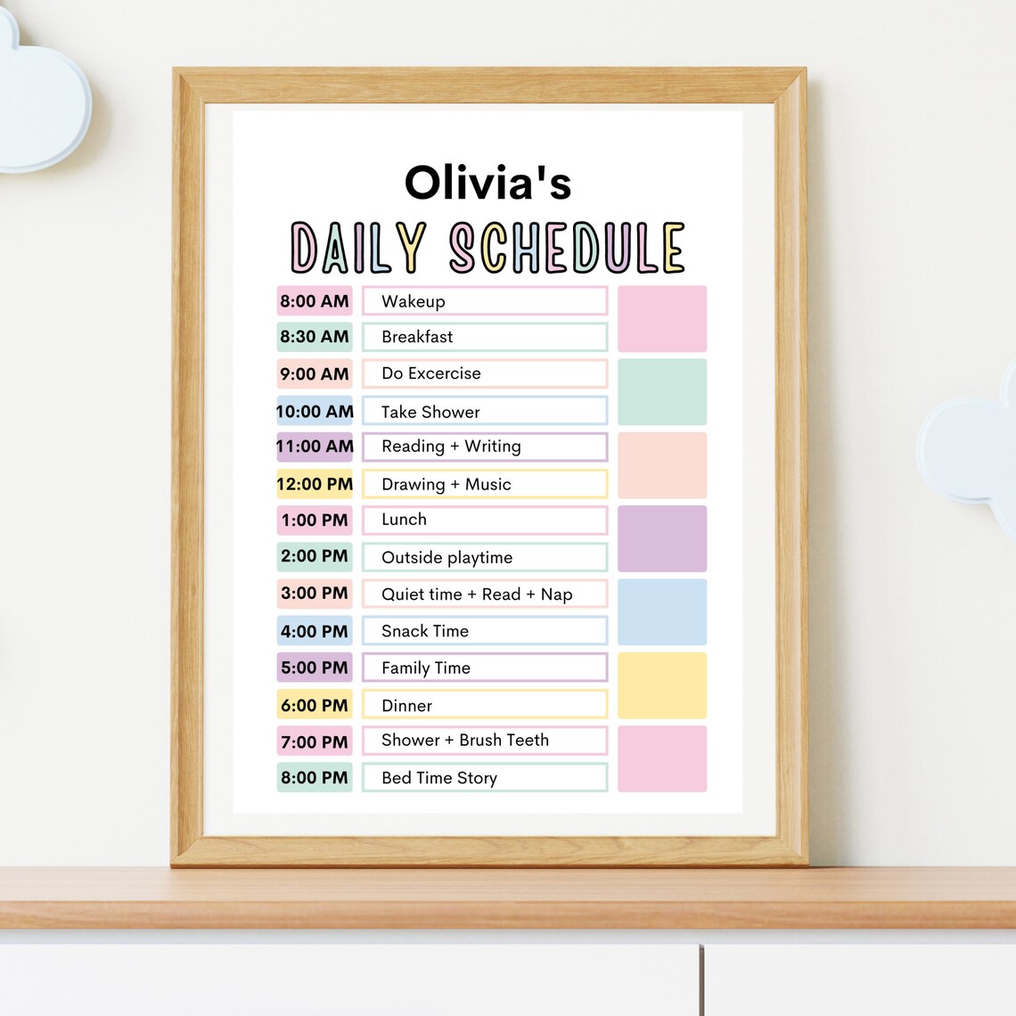 Kids Chore Chart Editable Daily Routine Responsibility Chart Kids Daily ...