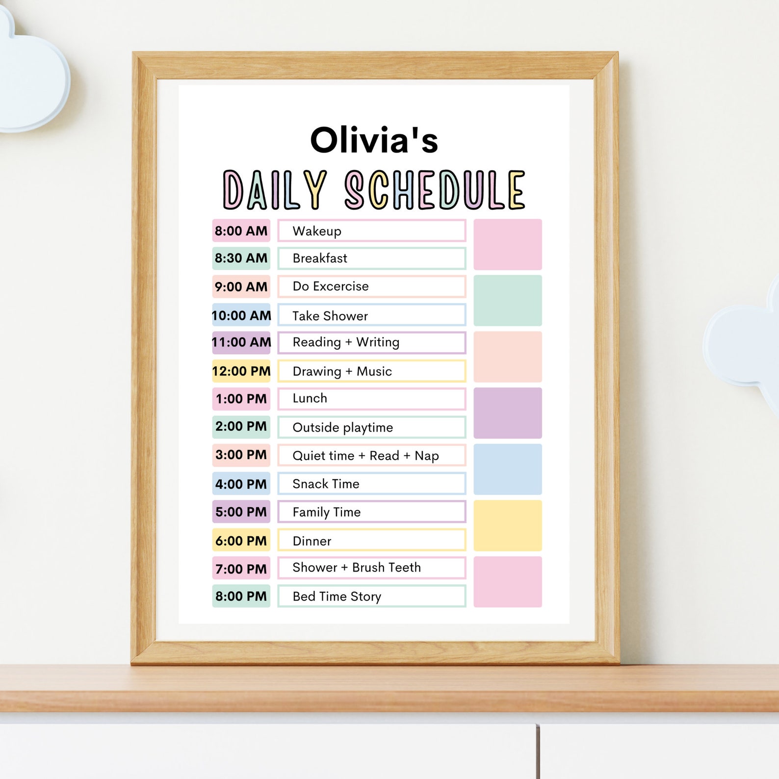 Kids Chore Chart Editable Daily Routine Responsibility Chart Kids Daily ...