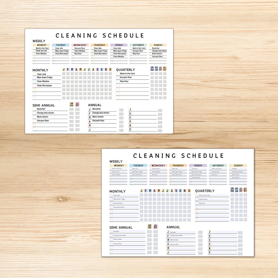 Cleaning Planner Cleaning Chore Chart Editable Cleaning Schedule ...