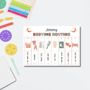 Kids Flip Routine Chart Editable Schedule for Kids Chore Chart Morning ...