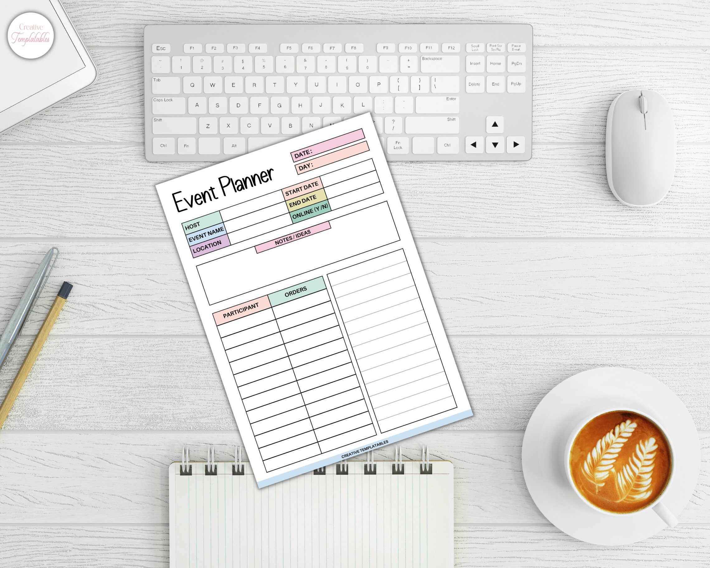 Event Planner Event Tracker Editable Event Planning Template Event ...