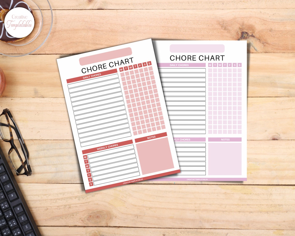 Chore Chart Printable Responsibilities Chart Chore List Routine Chart ...