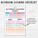 Cleaning Planner Kids Chore Chart Editable Bathroom Cleaning Schedule ...