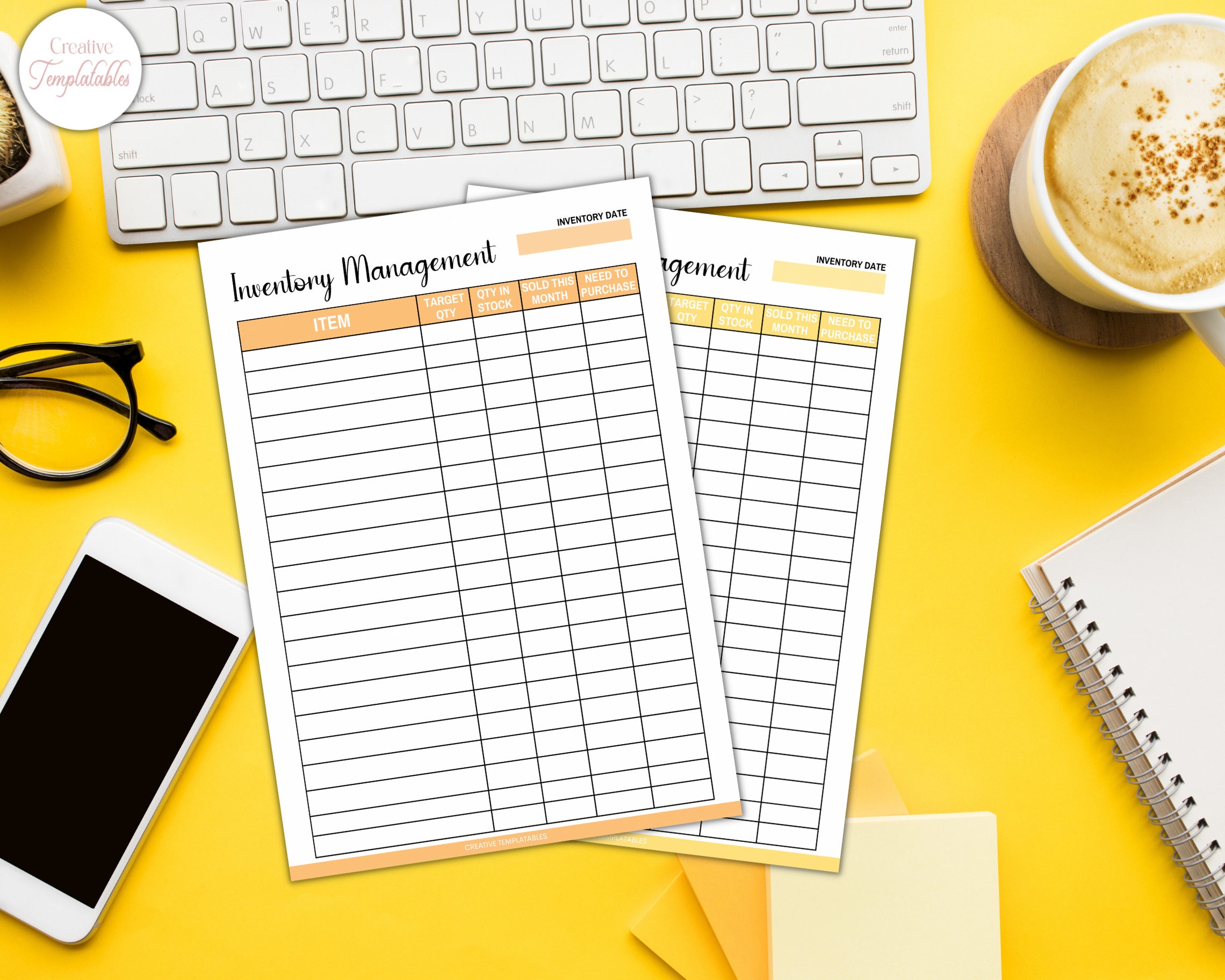 Inventory Management Planner Printable Inventory Tracker Stock Tracker ...