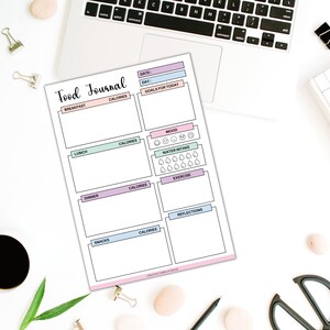 Food Journal | Printable Food Diary | Meal Journal | Meal Tracker ...
