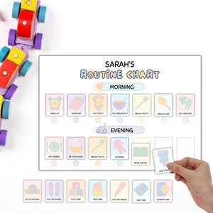 Kids Routine Chart Printable Daily Schedule for Kids Chore Chart ...