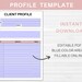 Client Profile Template | Editable Customer Profile Tracker | Client ...