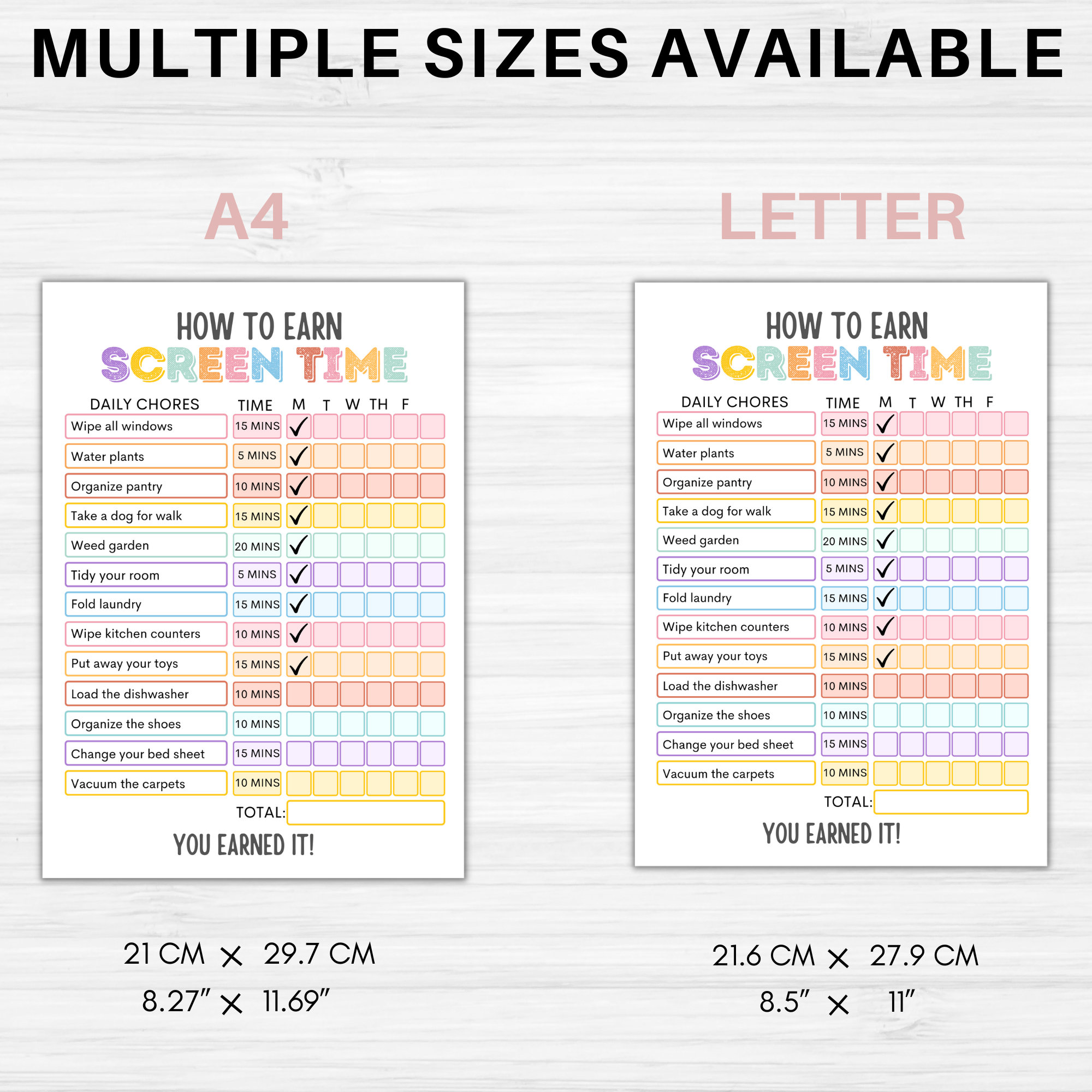 How to Earn Screen Time With Screen Bucks | Editable Allowance Chore ...